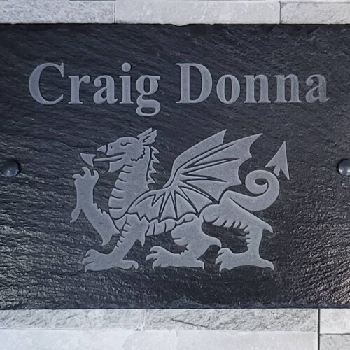 Slate House Sign Personalised Engraved Door Number Plaque - Etsy UK