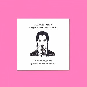Wednesday Addams Valentine's Card the Addams Family Card - Etsy