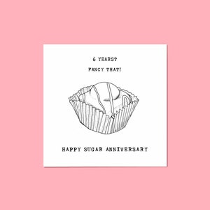 Sixth Wedding Anniversary Fondant Fancy Card Funny 6th - Etsy