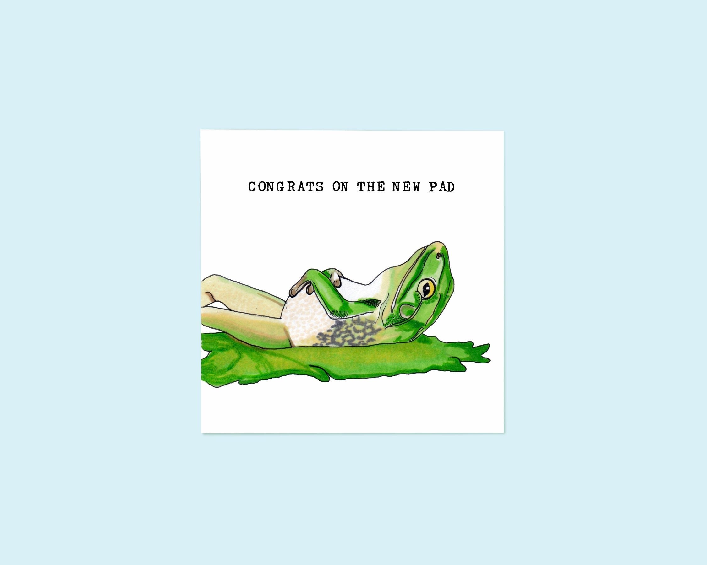 Congrats on the New Pad Card Frog Card New Home Funny | Etsy
