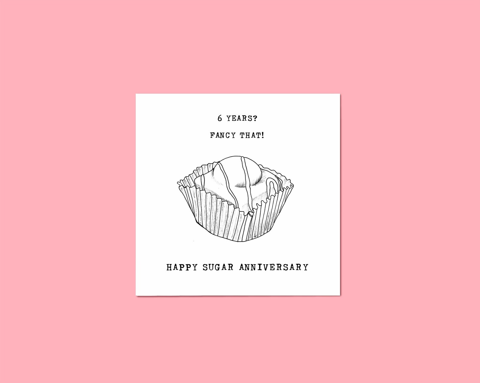 Sixth Wedding Anniversary Fondant Fancy Card Funny 6th | Etsy