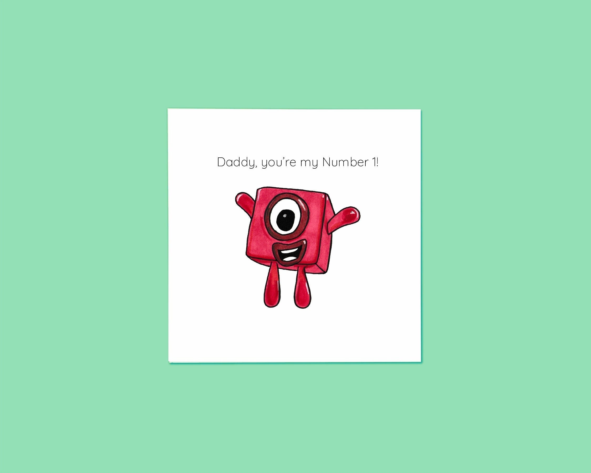 Numberblocks Daddy Card • You're My / Our Number 1 • Father's Day ...