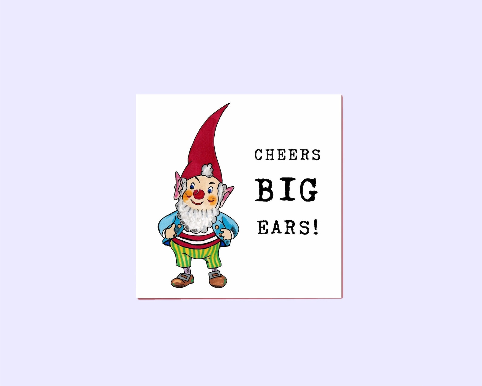 Cheers Big Ears Card Thank You Card Noddy Big Ears - Etsy
