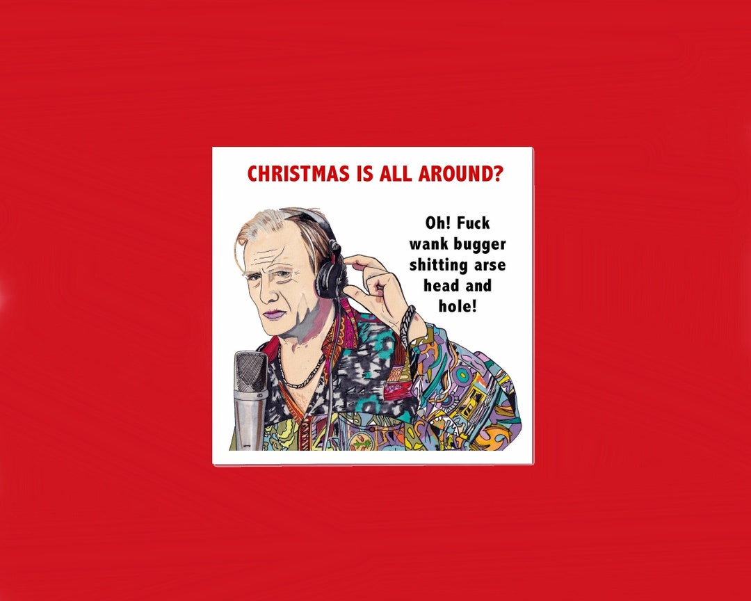 Rude Billy Mack Christmas Card Christmas is All Around - Etsy