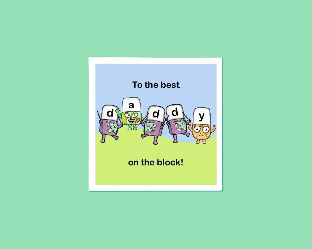 Alphablocks Card to the Best Daddy on the Block Father's Day Dad ...