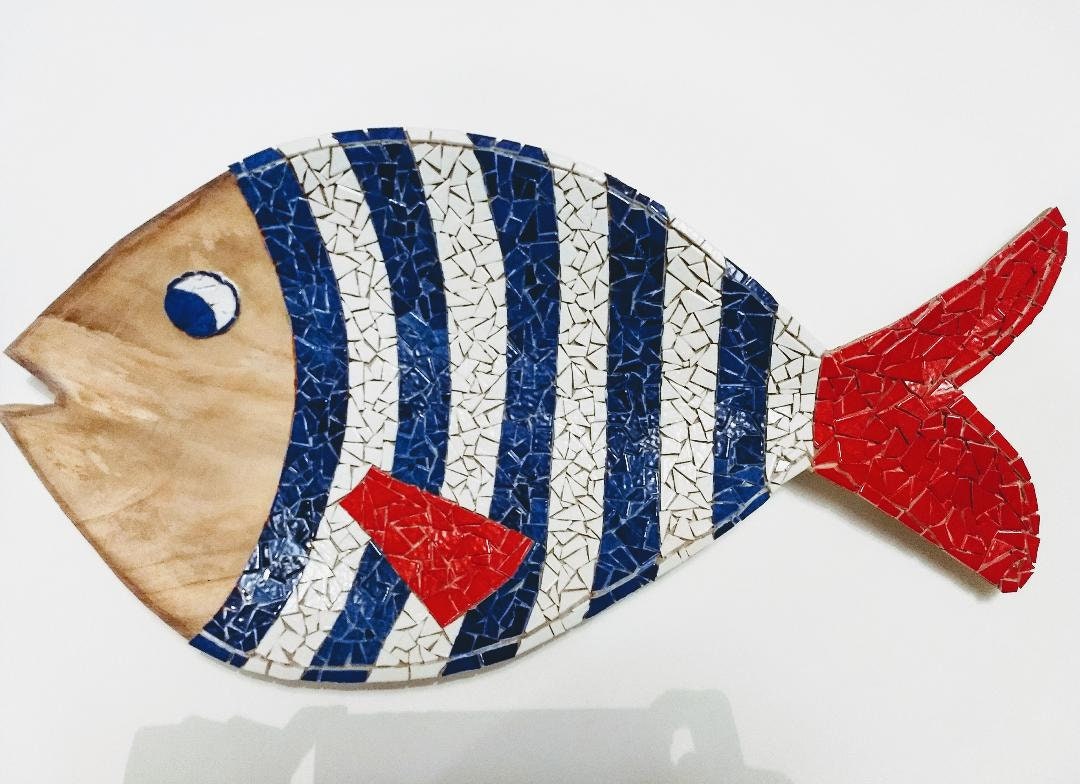 Unique Mosaic the Sailor Fish/ le Poisson Matelot Mosaic Art Tile Wall ...