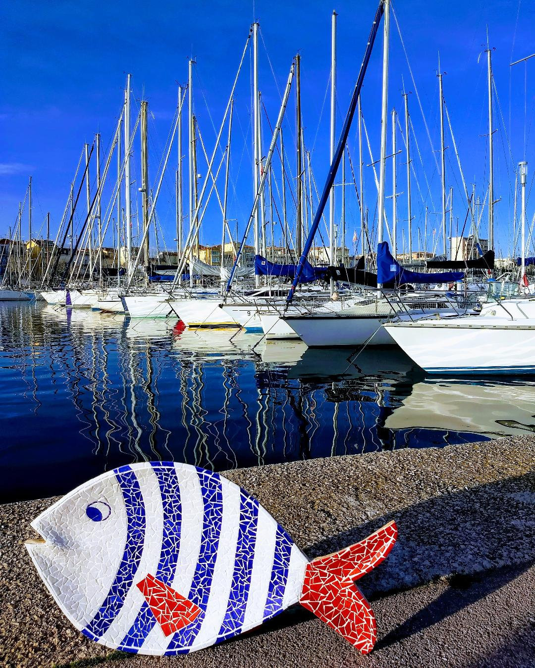 Unique Mosaic the Sailor Fish/ le Poisson Matelot Mosaic Art Tile Wall ...