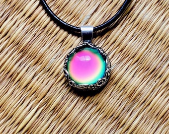 Color Changing Mood Necklace, Mood Bead Pendant - Etsy