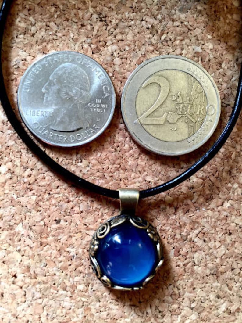 MOOD RING Necklace Copper Floral Pendant Colorful Aurora | Etsy