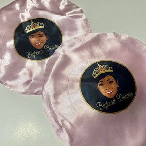Custom, Personalized, Single Layer Satin Hair Bonnets | Logo Hair ...