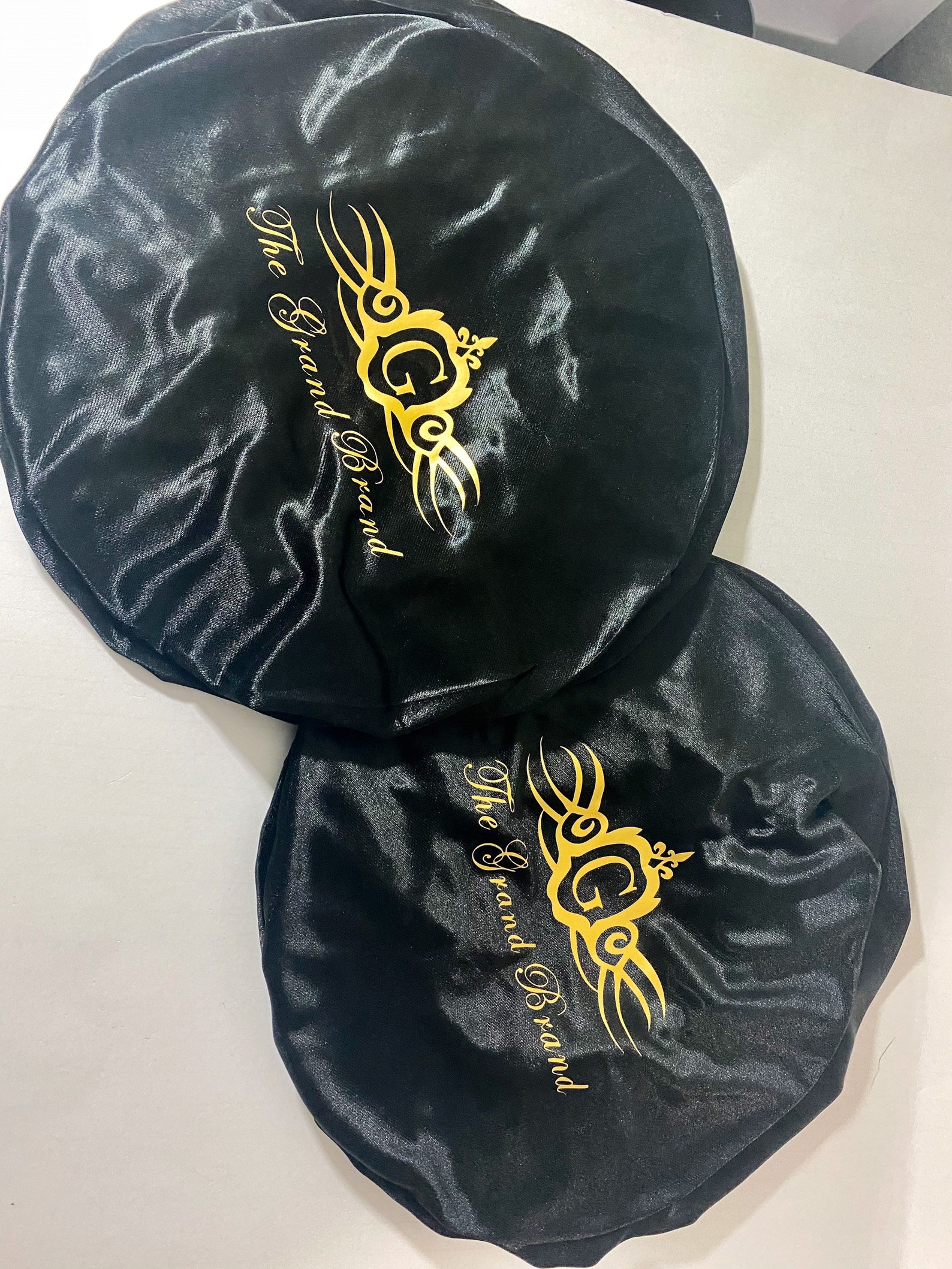 Custom Personalized Single Layer Satin Hair Bonnets Logo | Etsy