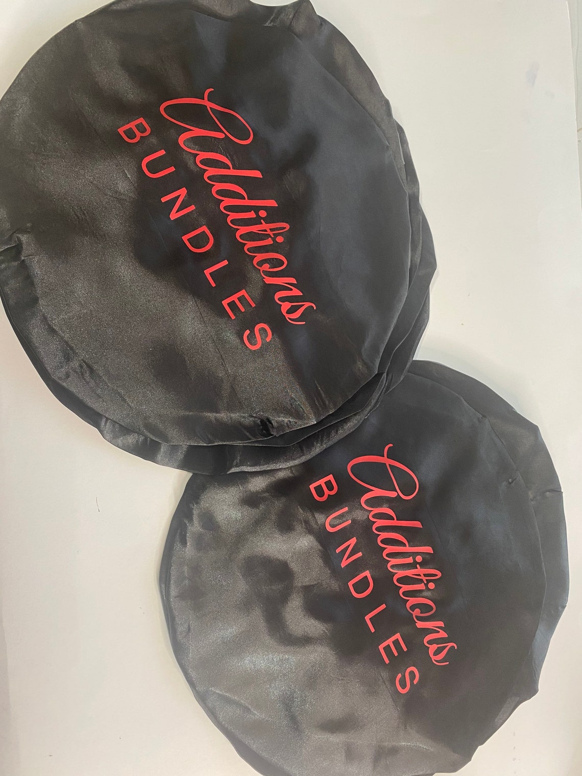 Custom Personalized Single Layer Satin Hair Bonnets Logo | Etsy