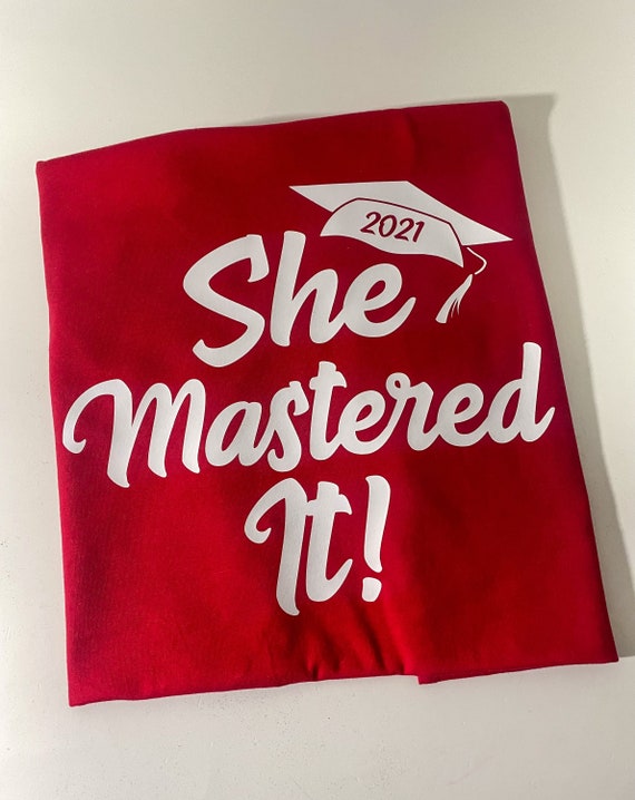 She Mastered It Masters Degree Graduation T-shirt | Etsy