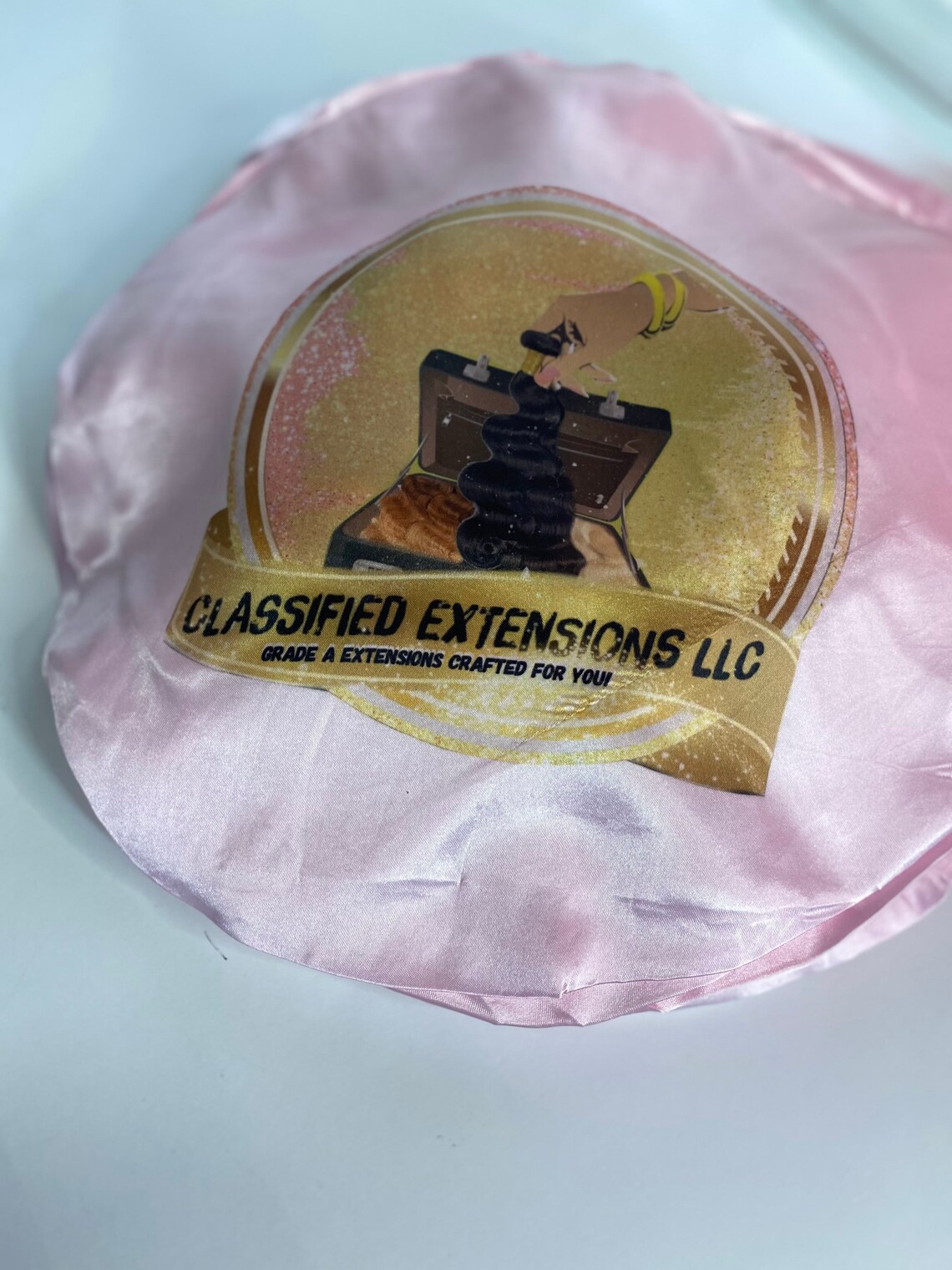 Custom Personalized Single Layer Satin Hair Bonnets Logo | Etsy