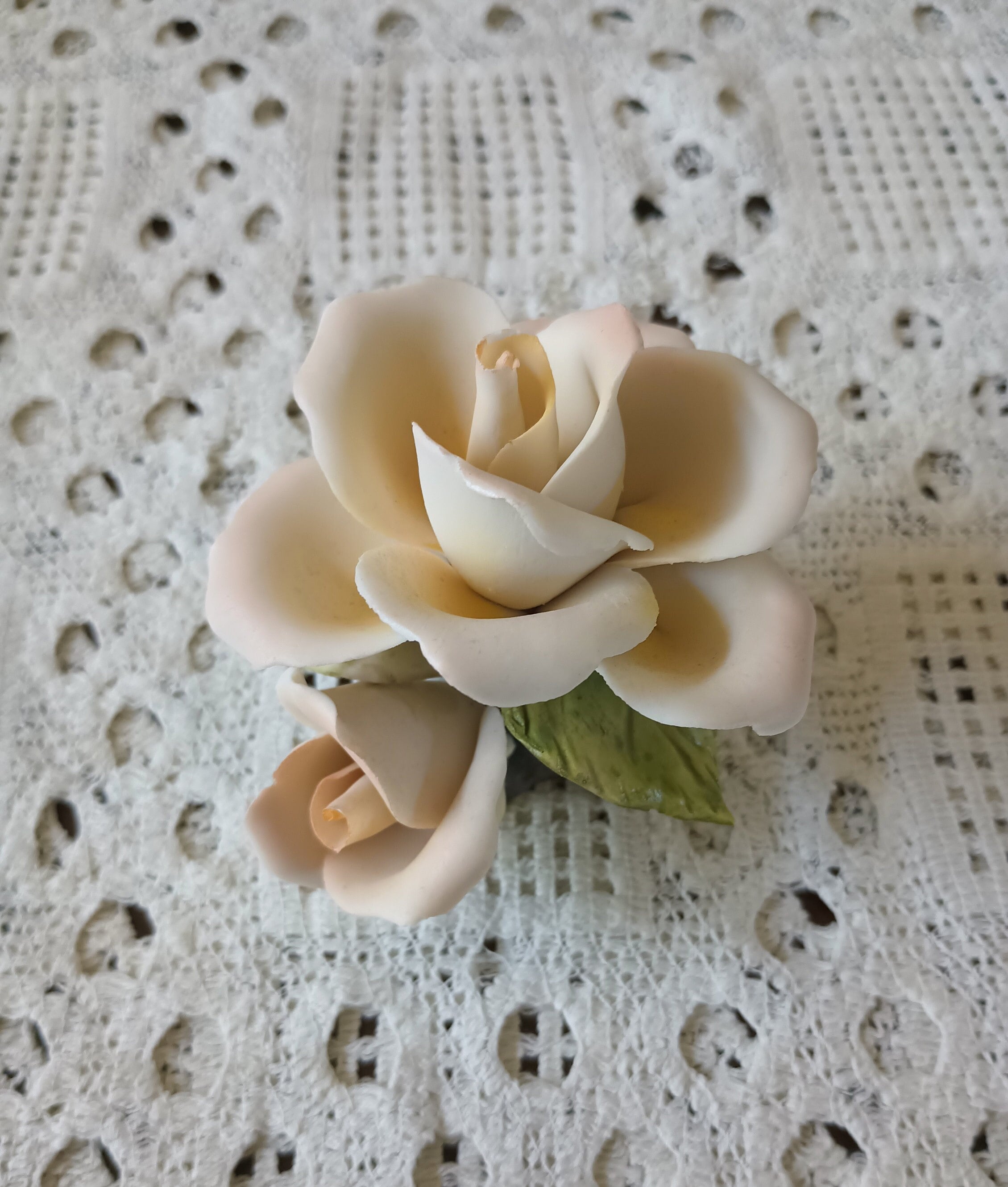Vintage Italian Porcelain Roses - Etsy