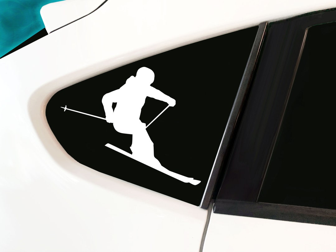 Skier Silhouette - Car Decal, Laptop Decal, Window Decal - Etsy