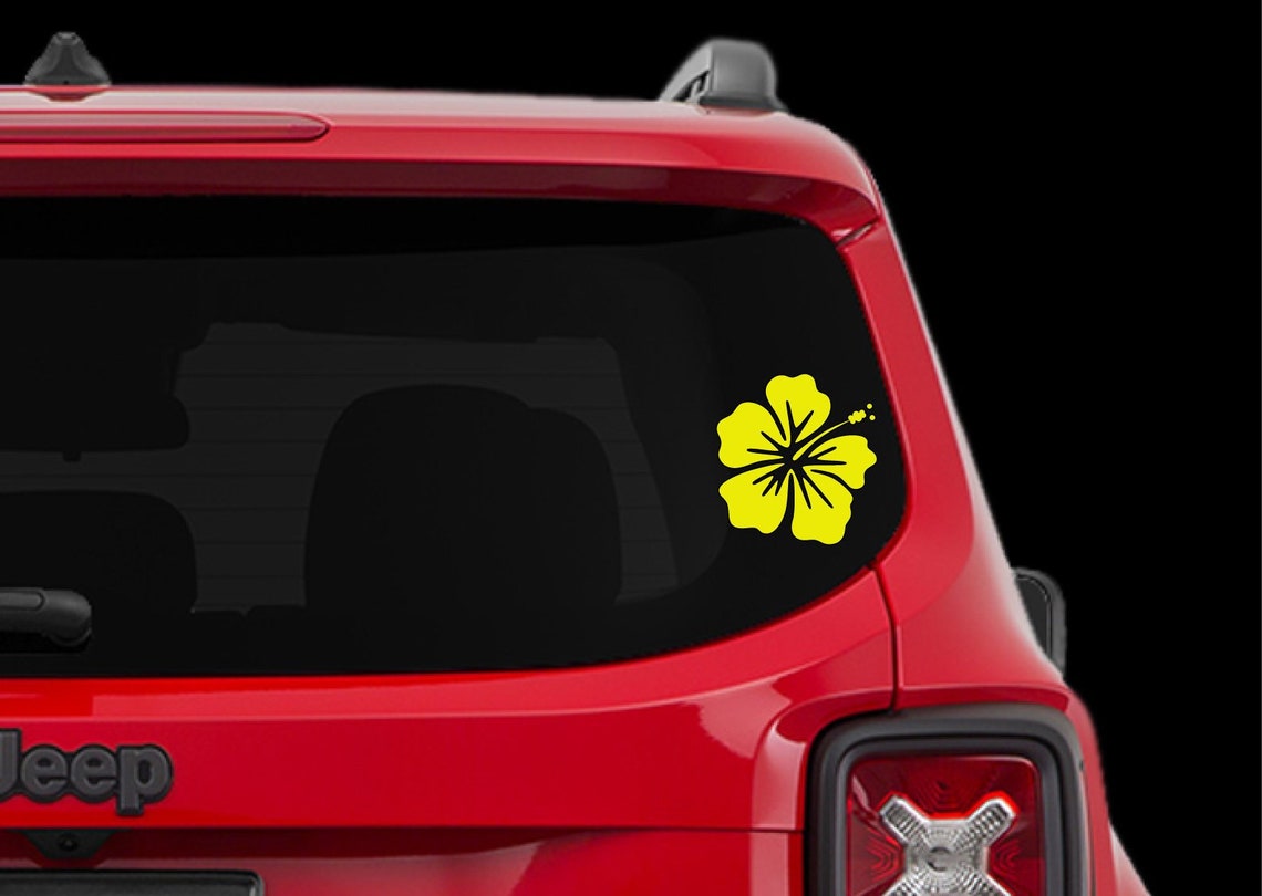 Hawaiian Hibiscus Flower - Car Decal, Laptop Decal, Window Decal - Etsy