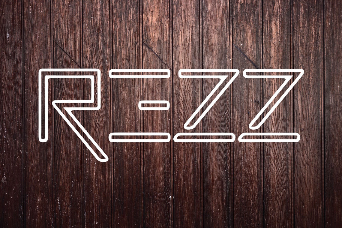 REZZ Outlined Car Decal Vinyl EDM Dj Laptop Mac Phone Iphone - Etsy