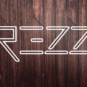 REZZ - Outlined Car Decal Vinyl EDM Dj Laptop Mac Phone iPhone Bumper ...