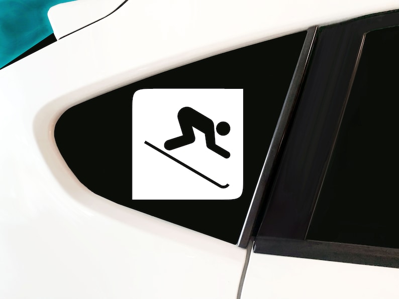 Snow Skiing Symbol Decal Car Decal Laptop Decal Window - Etsy