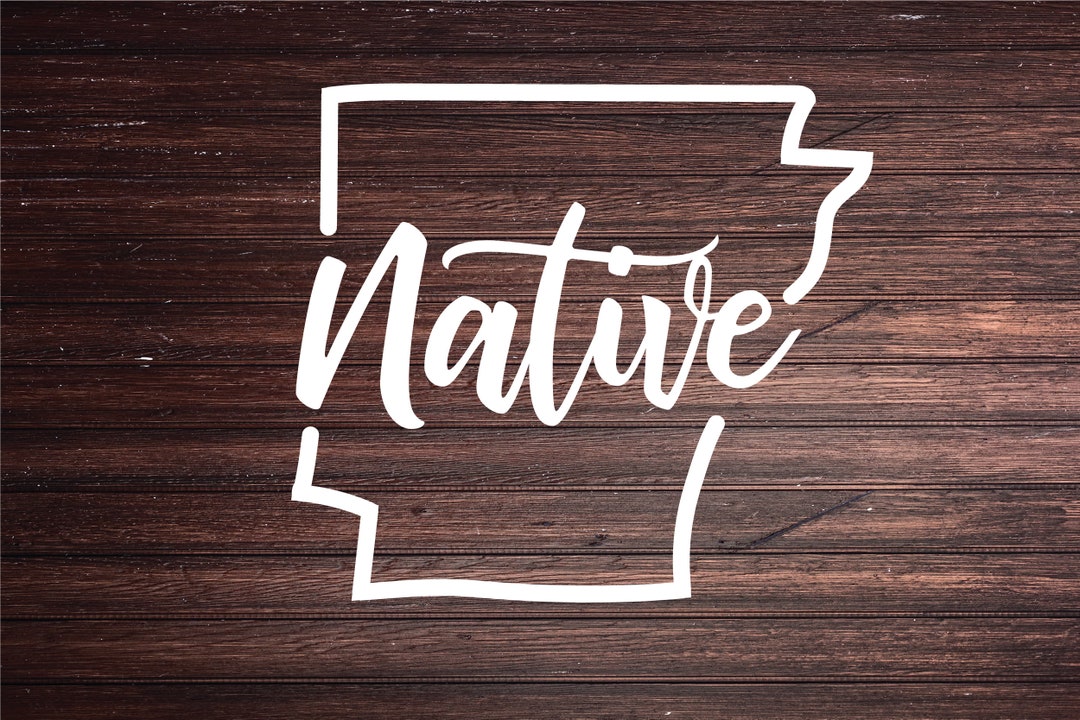 Arkansas State Decal Native | Native State Sticker | Home State Decal ...