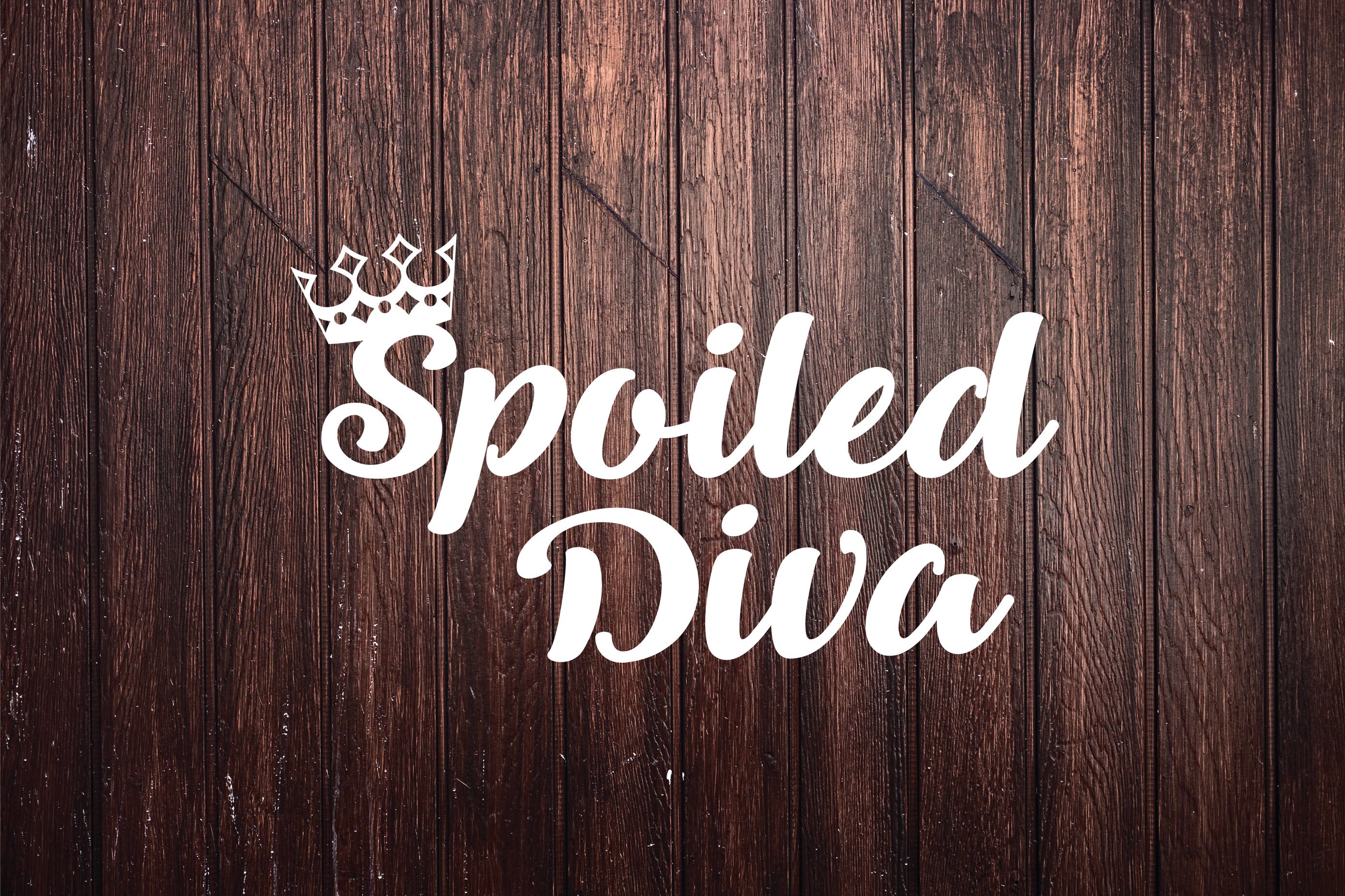 Spoiled Diva Car Decal Laptop Decal Crown Sticker Spoiled - Etsy