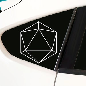 Icosahedron 20 Sided Dice Car Decal Vinyl EDM Music Laptop Mac Phone ...