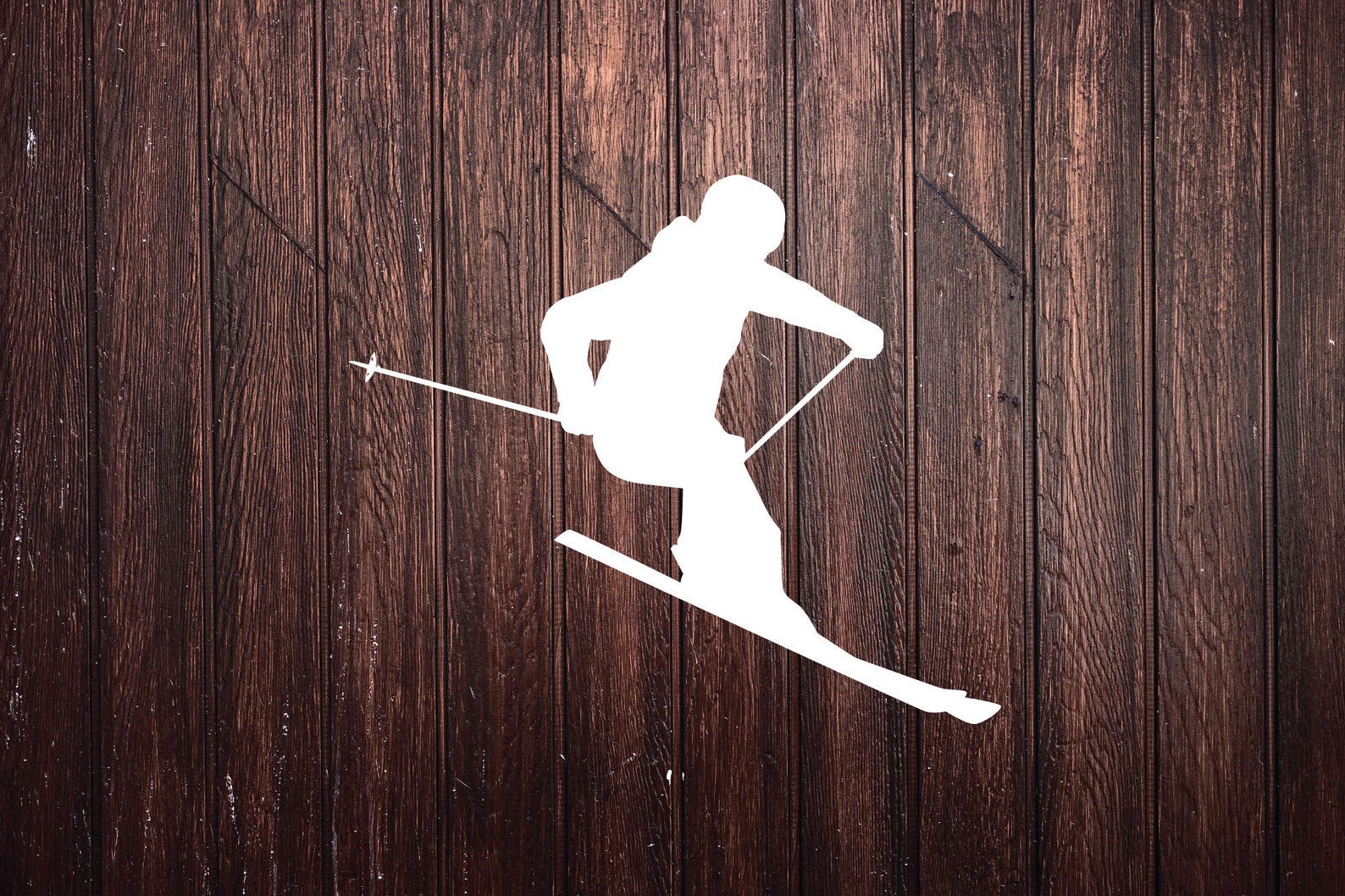 Skier Silhouette - Car Decal, Laptop Decal, Window Decal - Etsy