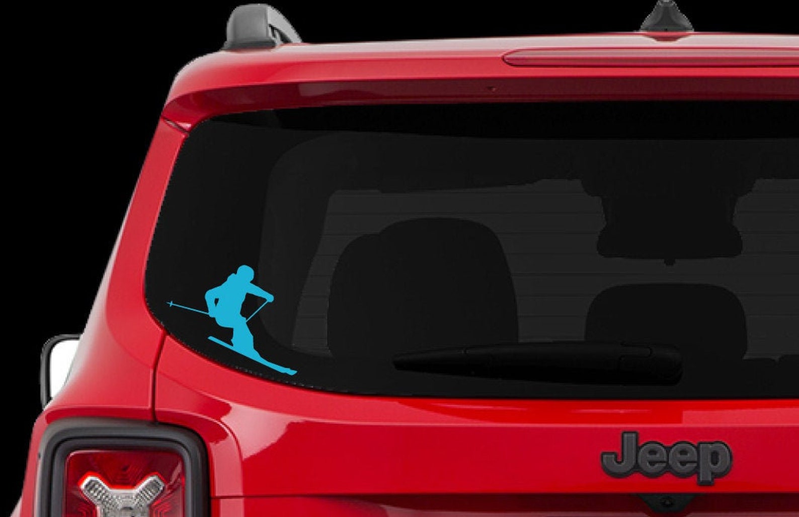 Skier Silhouette - Car Decal, Laptop Decal, Window Decal - Etsy