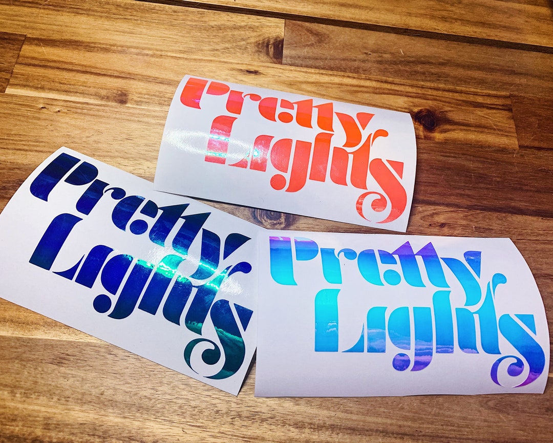 PL Pretty Lights Holographic Car Decal Vinyl EDM Laptop Mac Phone ...
