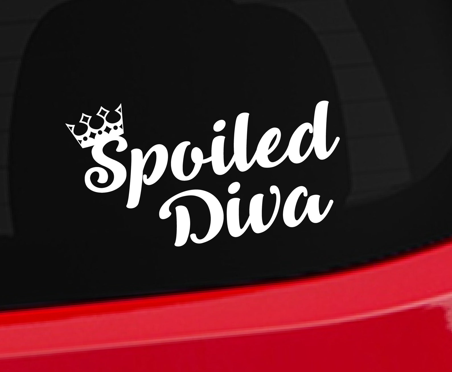 Spoiled Diva Car Decal Laptop Decal Crown Sticker Spoiled - Etsy