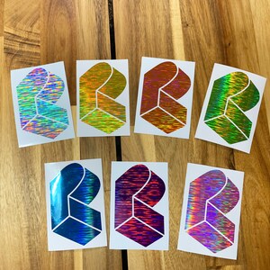 PL Pretty Lights Monogram 4" Height Logo - Holographic Car Decal Vinyl ...