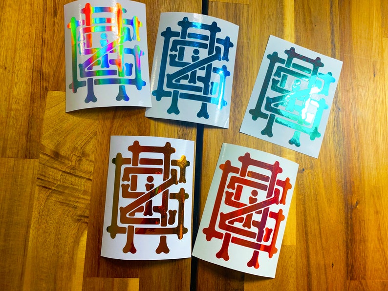 Griz Bones Holographic Car Decal Vinyl EDM Laptop Mac Phone - Etsy