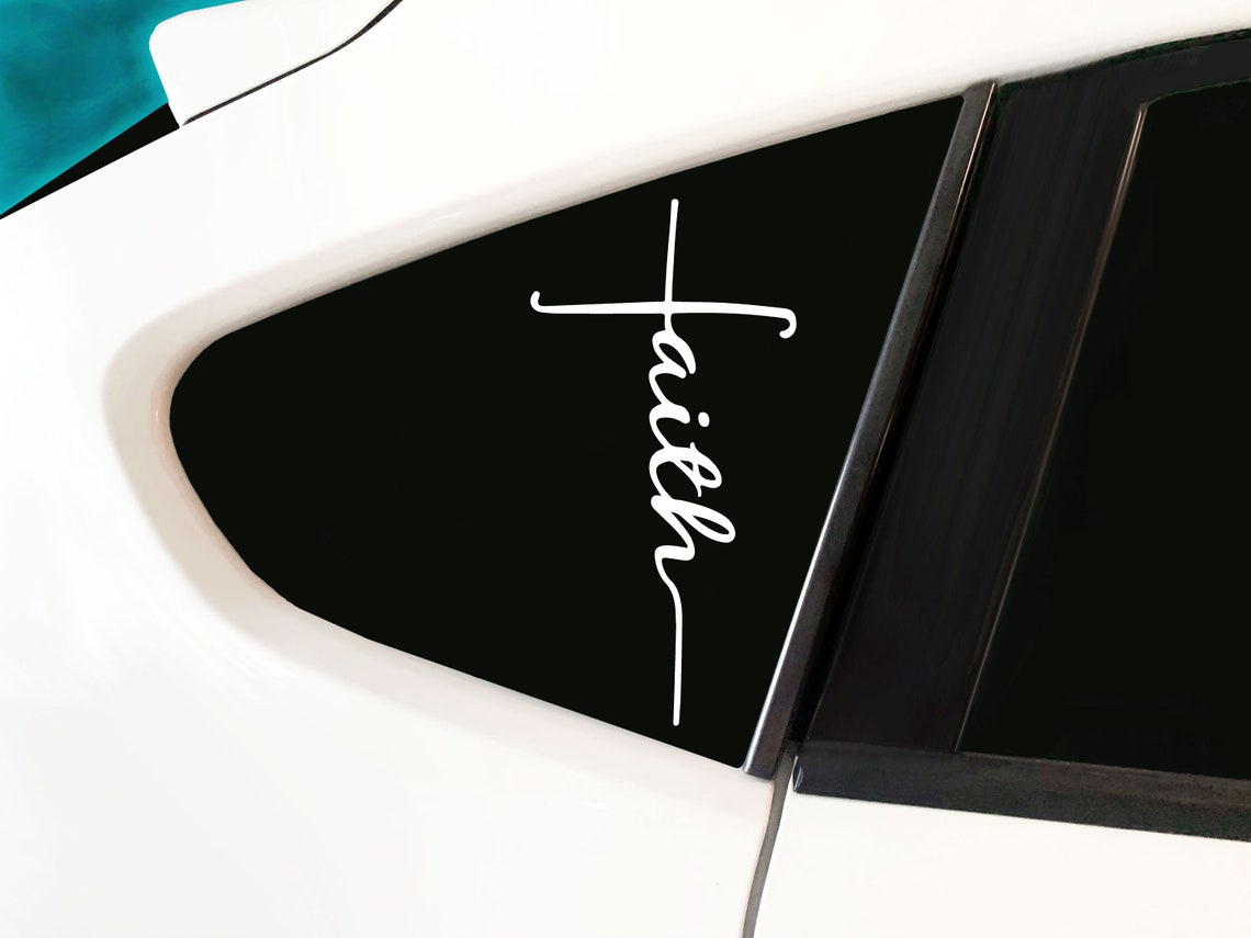 Faith Cross Car Decal Laptop Decal Window Decal Sticker - Etsy