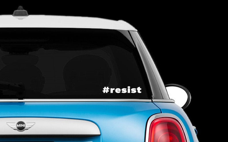 RESIST Three Stickers White 6 Inch Vinyl Bumper Sticker - Etsy