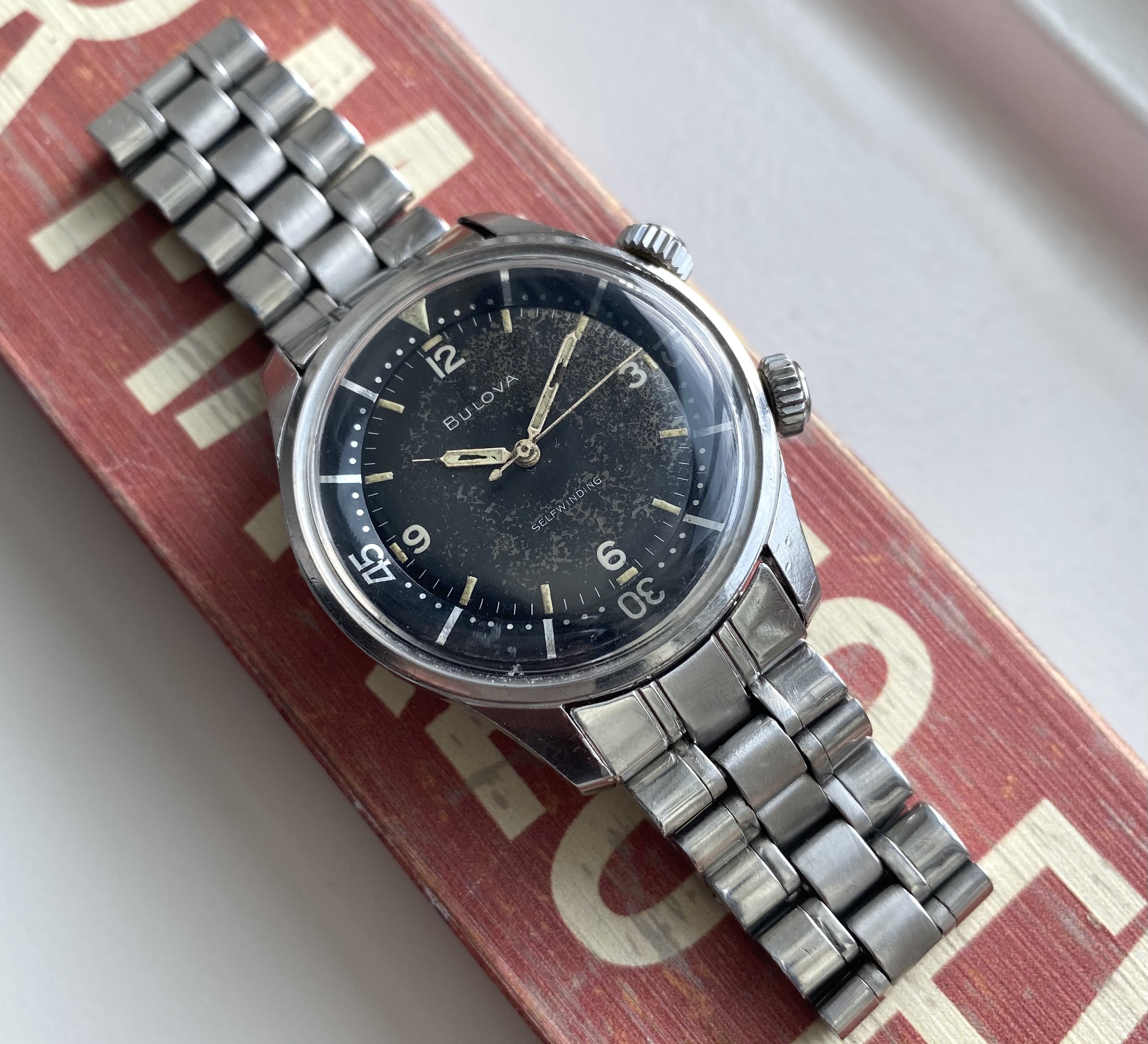 Vintage Bulova Super Compressor Automatic Diver Black Patina | Etsy