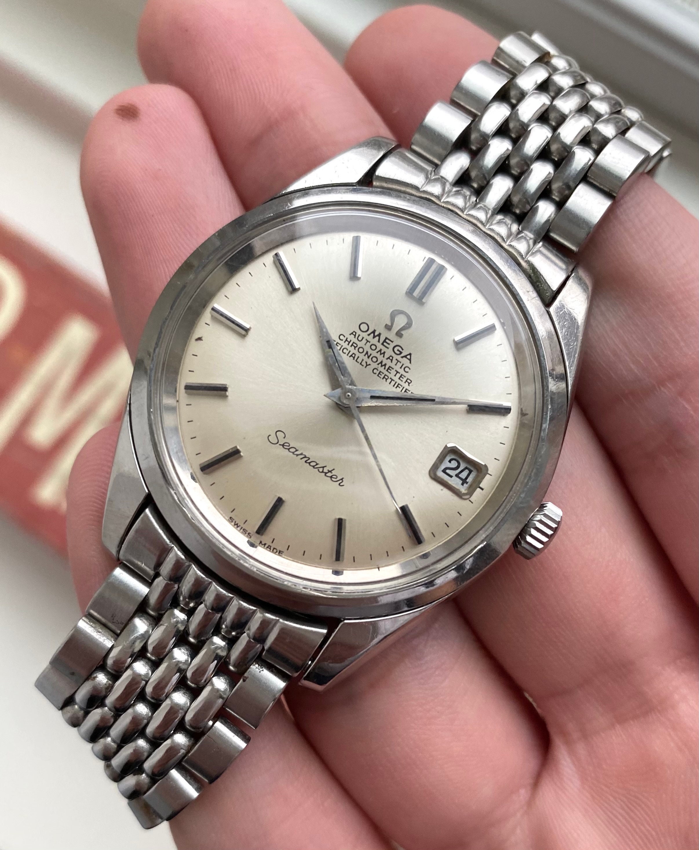 Vintage Omega Seamaster Chronometer Certified Automatic Silver Dial ...