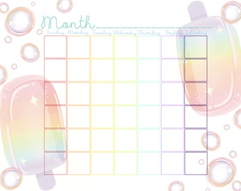 Rainbow Watercolor Digital Planner, iPad Planner, Undated Planner ...