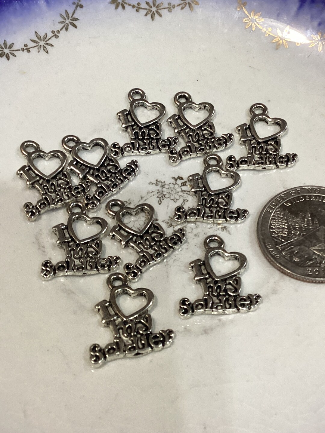 Love My Soldier Charms, Air Force, Navy, Army, Marine Corps, National ...