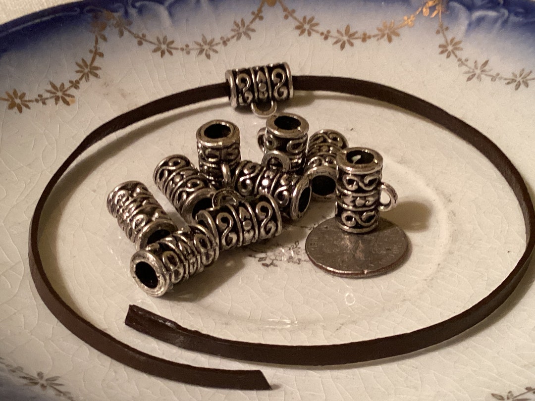 Large Rustic Antique Silver Bail, 12x8mm Bail, Hearts & Scrolls Bail ...