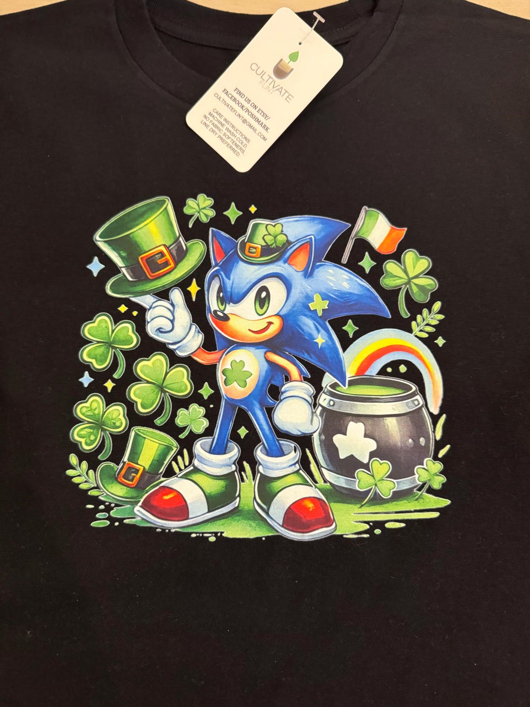 Sonic St. Patrick’s Day Kids Shirt Sweatshirt Hoodie - Custom- Irish ...