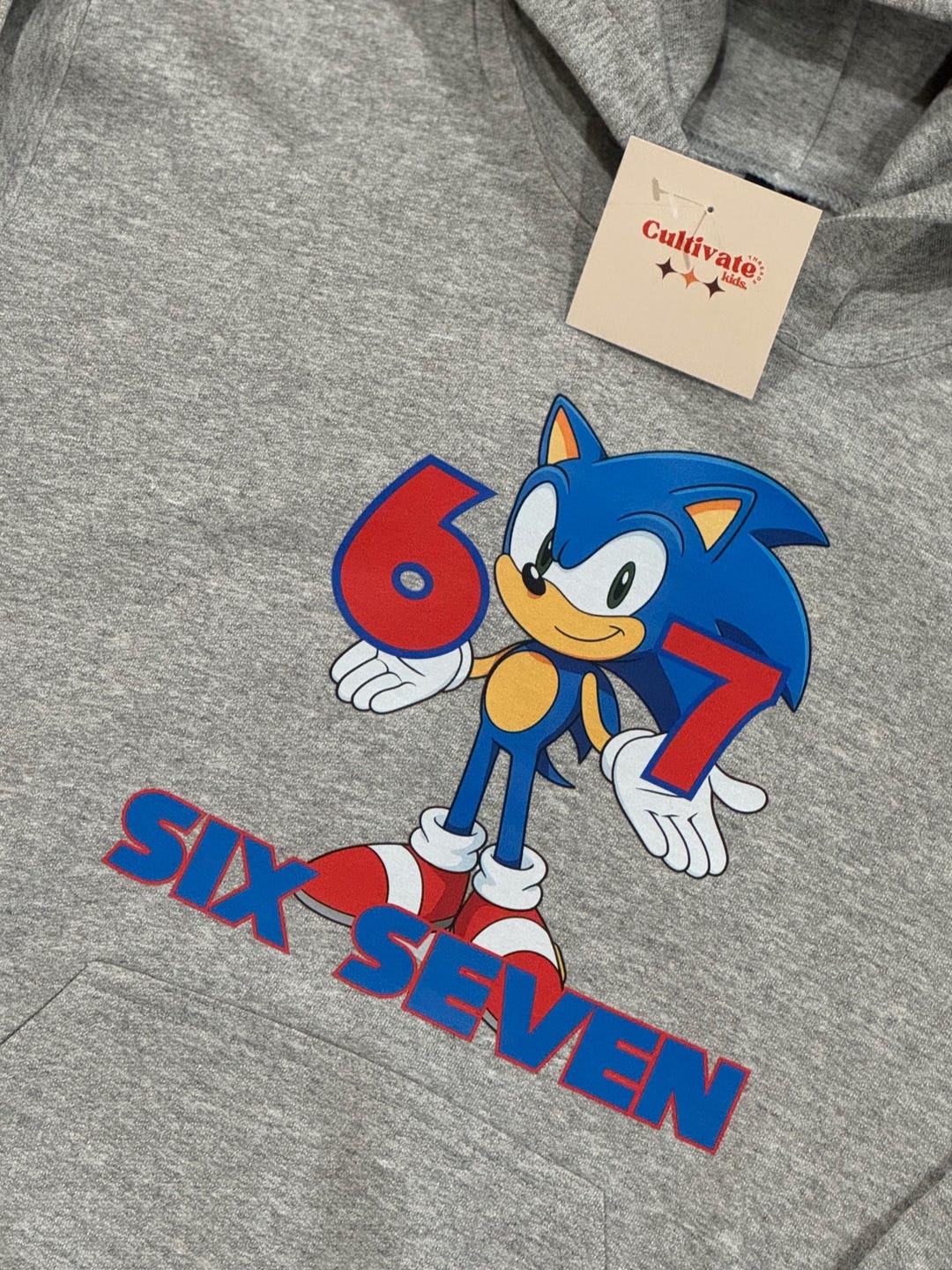 Six Seven Sonic Shirt - 6 7 Sonic Hoodie - Funny Kids Sweatshirt -sonic ...