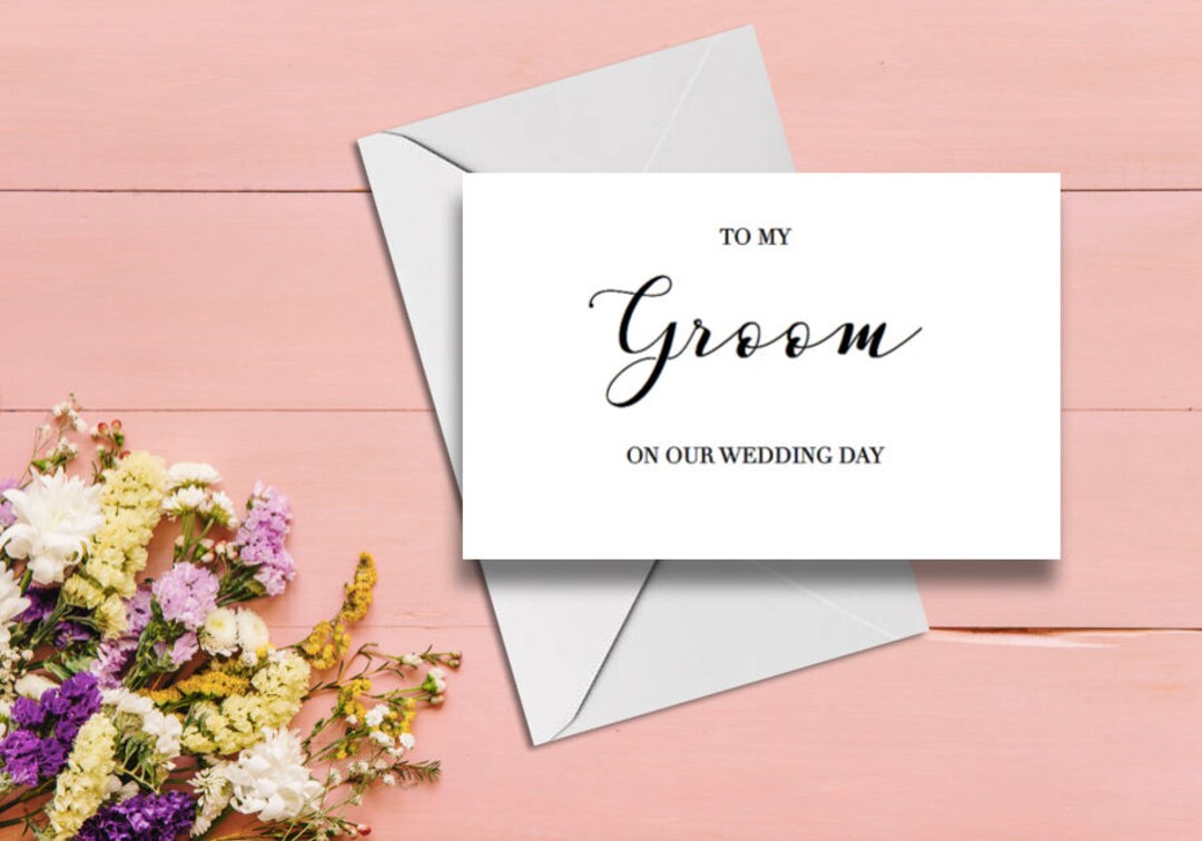 Wedding Card - to My Groom Card on Our Wedding Day - Etsy