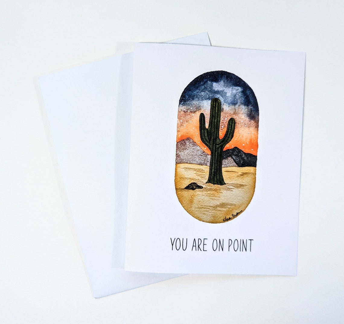 Desert Themed Notecards, Blank Watercolor Notecards, Saguaro Cactus ...