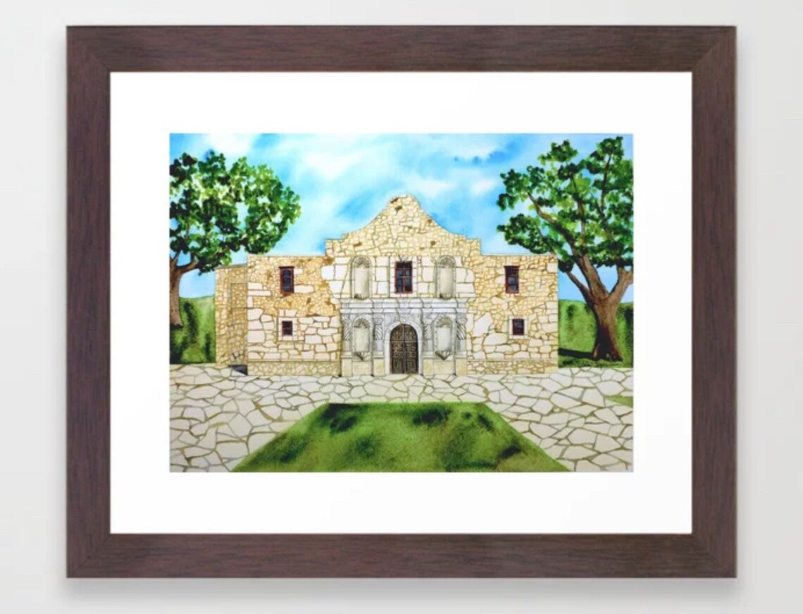 The Alamo Print: San Antonio Texas History, Spanish Mission - Etsy