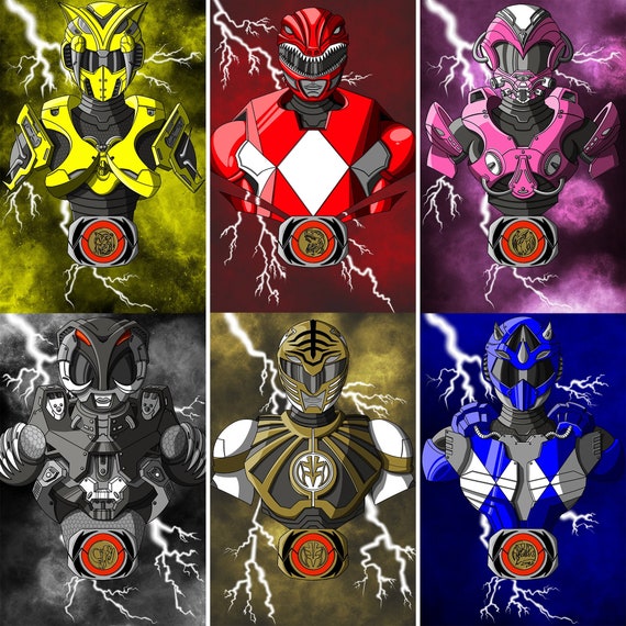Power Rangers Power Pack ALL 7 RANGERS - Etsy