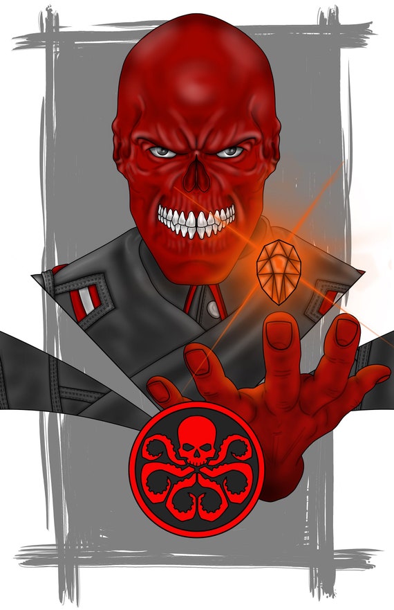 Red Skull Marvel Art