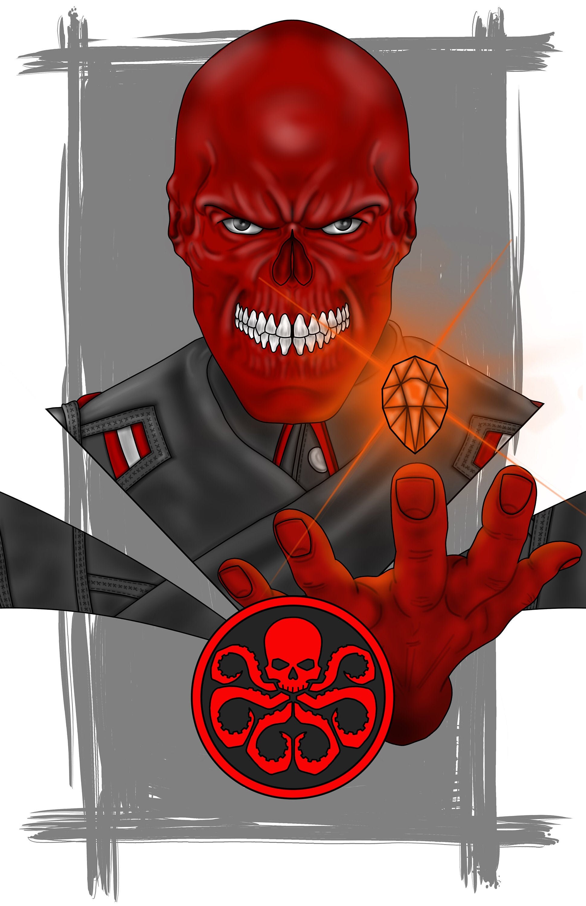 Red Skull Decals