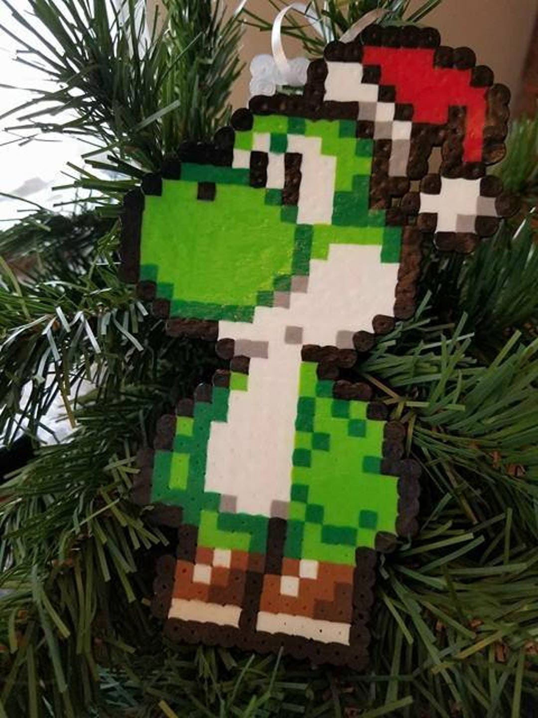 Santa Yoshi Inspired Ornament - Etsy