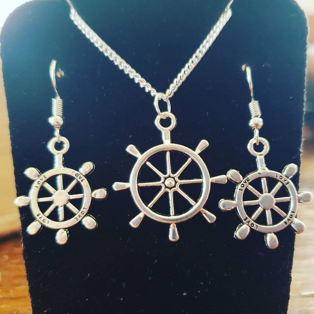 Ship Wheel Jewelry Set - Etsy
